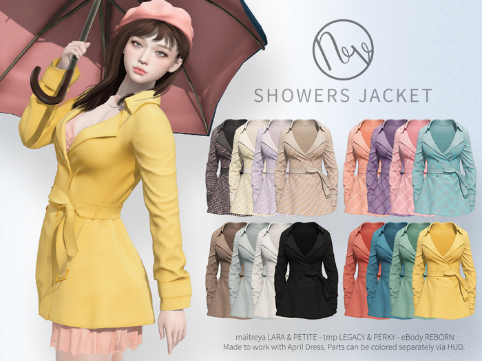 Second Life Marketplace Neve Jacket Showers Fatpack